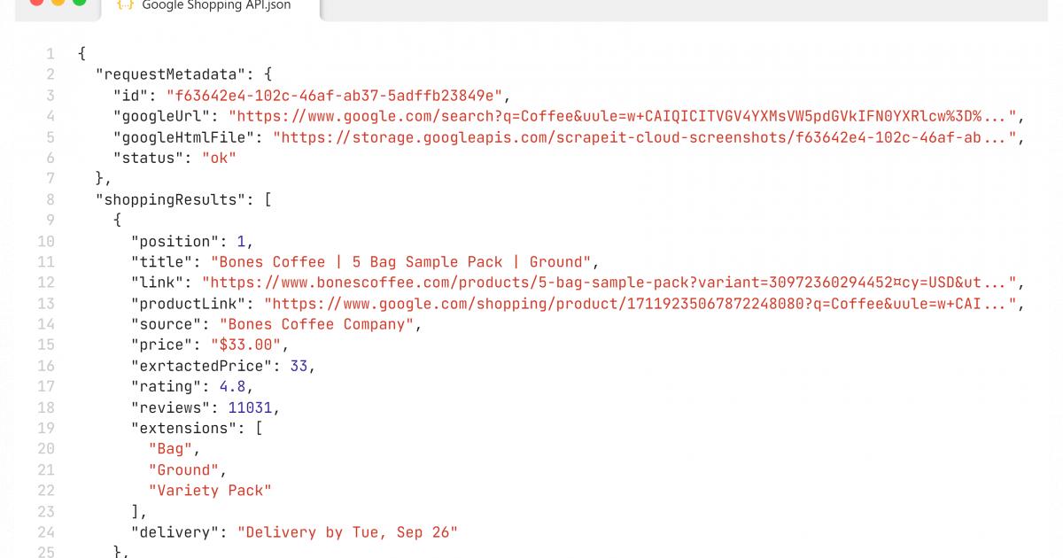 Google Shopping Results API | HasData