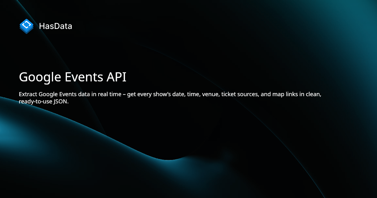 Google Events API | HasData